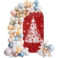 7.2FT Arch Backdrop Covers, Red Christmas Tree Wedding Arch Cover ...