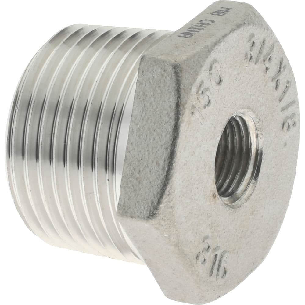 3/4 x 1/8" 316 Stainless Steel Pipe Hex Bushing - Walmart.com