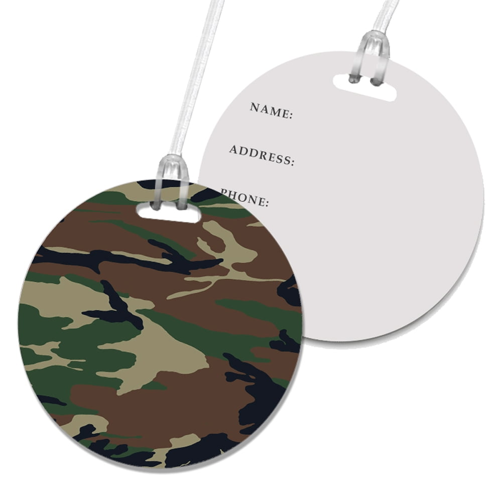 Luggage Travel Round Bag Tag - Camouflage - Walmart.com