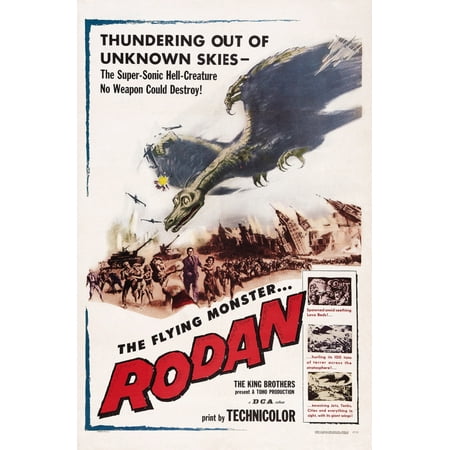 Rodan Us Poster Art 1957 Movie Poster Masterprint (24 x 36) | Walmart ...