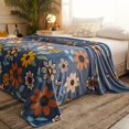 Ultra-Soft Coral Fleece Throw Blanket, Vibrant Floral Pattern ...