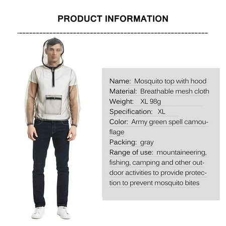 Jungle Adventure Insect Repellent Jacket Breathable Outdoor Hooded Anti ...