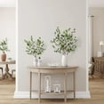 43’’ 6Pcs Artificial Ficus Branches Faux Leaf Spray Green Eucalyptus ...