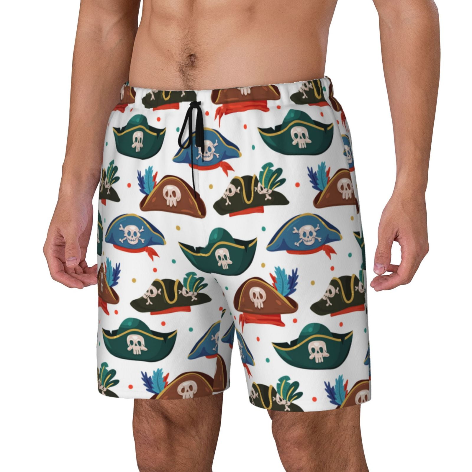 Balery Pirate Hats Bañador para hombre, shorts de playa de secado ...