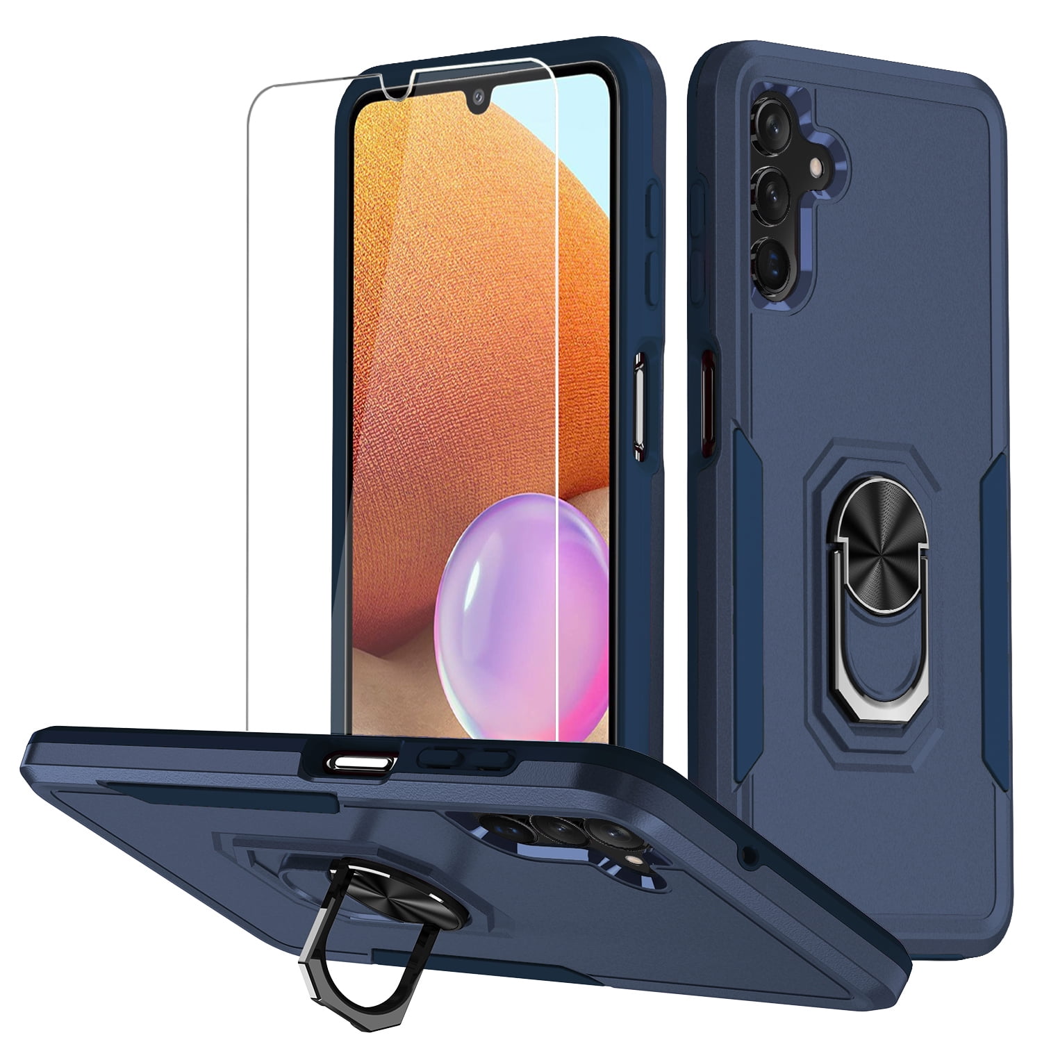 NIFFPD Galaxy A13 5G Case with Screen Protector, Shockproof Phone Cover ...