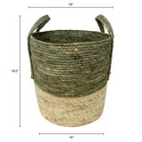 Better Homes & Gardens Extra Large Natural Maize Green Basket with Jute ...