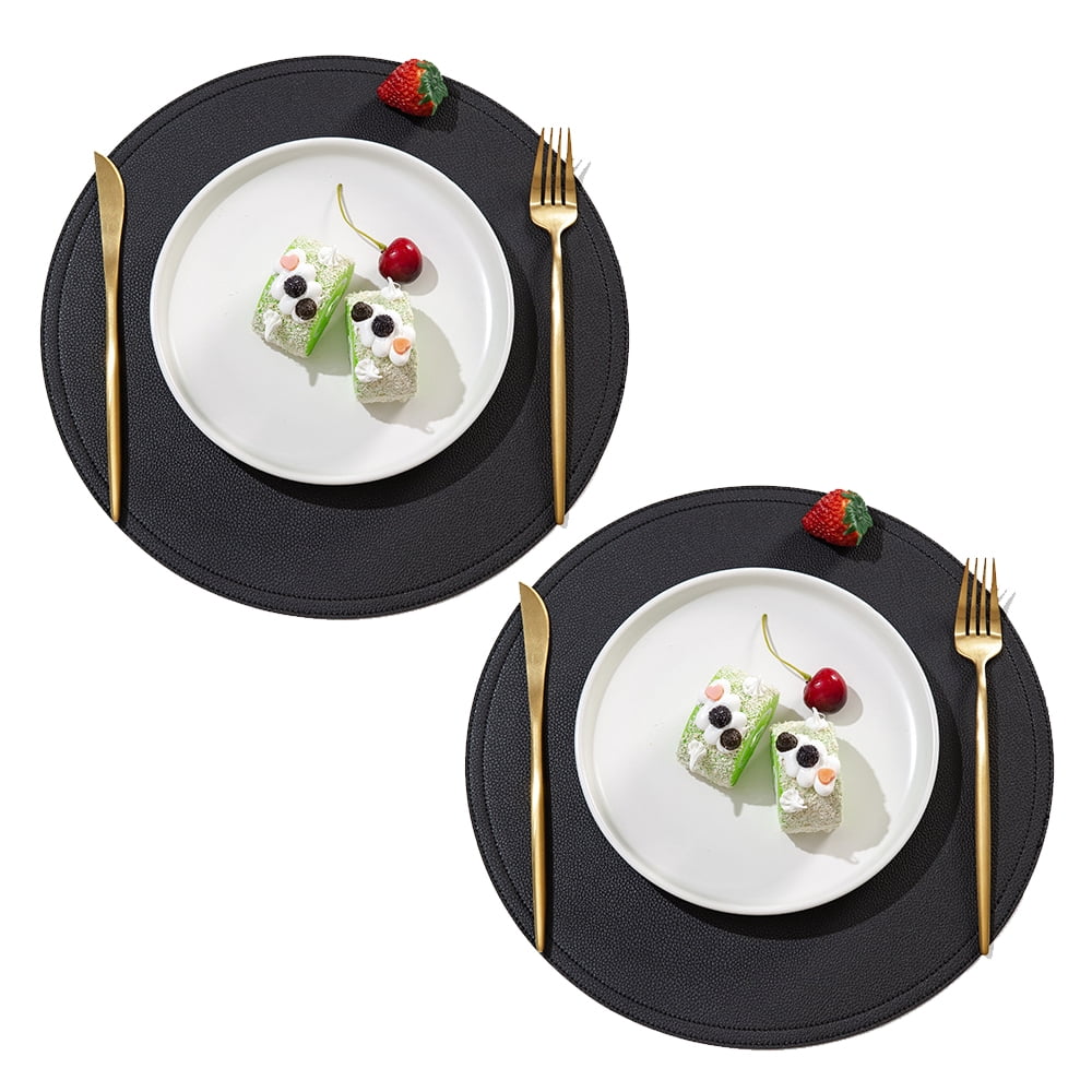 Leather hotel table mat insulated round place mat - Walmart.com