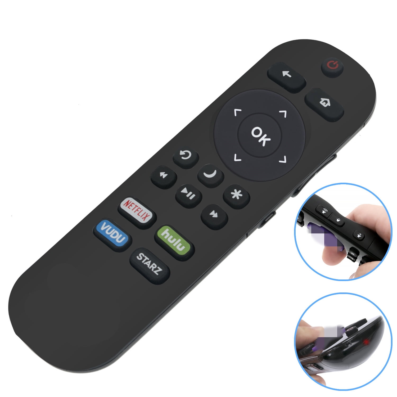 New Remote replacement 101018E0011 for Element Roku TV E4SW5518RKU ...