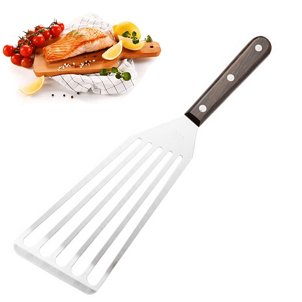 Heat Resistant Fish Spatula - Stainless Steel Metal Spatula for Non ...