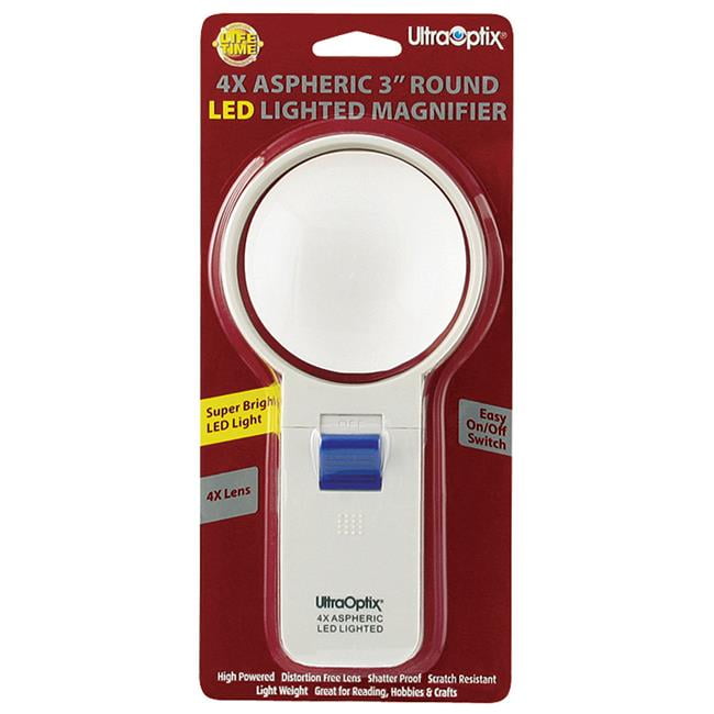 Ultraoptix SV3LPLED Round LED Lighted Magnifier, White | Walmart Canada
