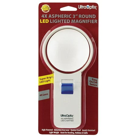 Ultraoptix SV3LPLED Round LED Lighted Magnifier, White | Walmart Canada