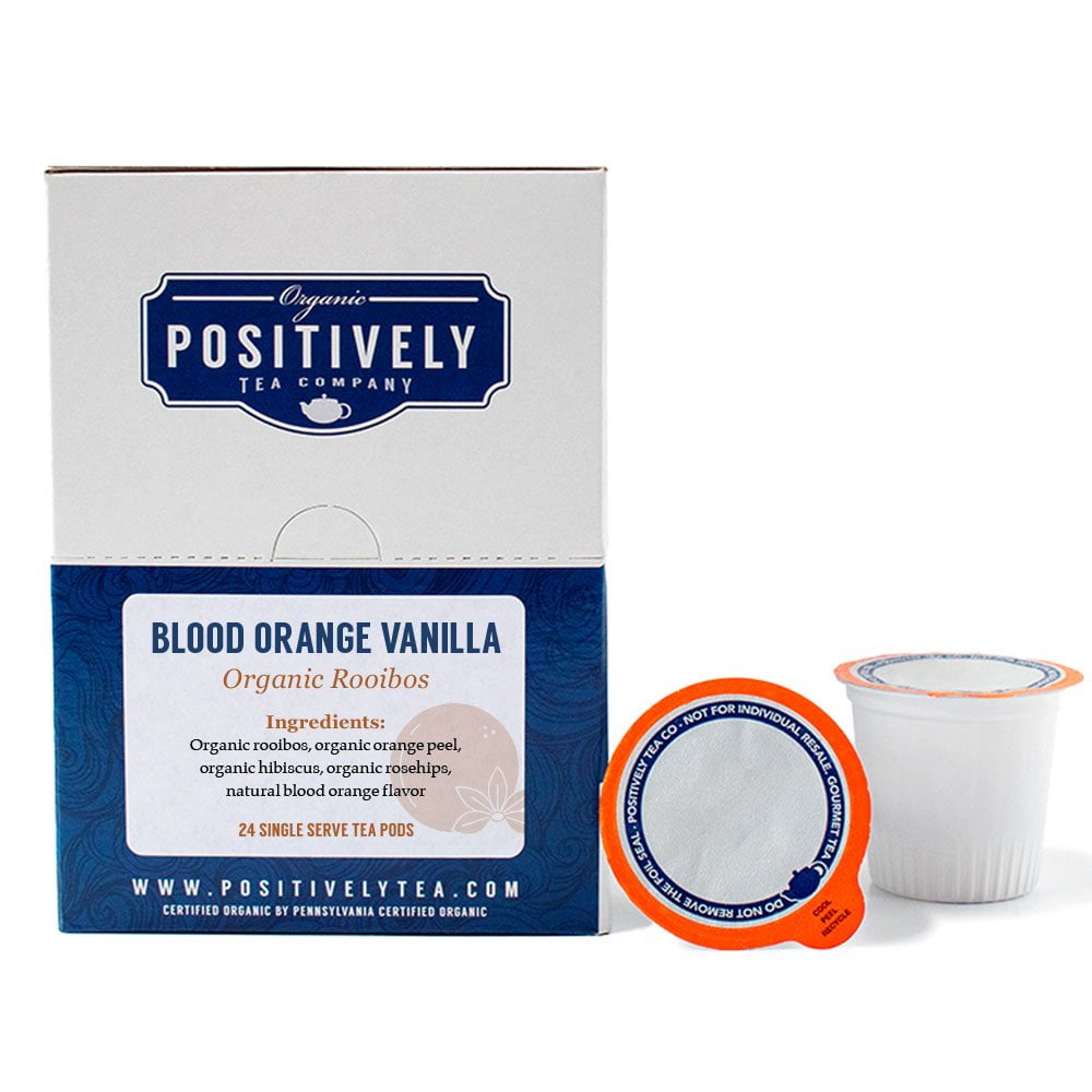 Positively Tea's Organic Blood Orange Vanilla Rooibos, 96 CT K-cup ...