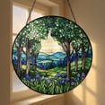 Botanical Bluebell Forest Stained Glass Style Window Hanging ...