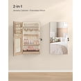 Generic Mirror Jewelry Cabinet Armoire with Built-in LED Lights Wall or ...