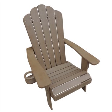 AmeriHome Outdoor Two Tone Adirondack Chair with Durable Simulated Wood ...