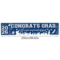 98inch Class of 2026 Graduation Decorations Banner Blue White Navy Yard ...
