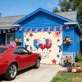 4th of July Garage Door Cover 7 x 16 ft Patriotic Stars and Stripes ...