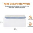 Bexikou White Paper Envelopes, Security Tinted White Mailing Envelopes ...