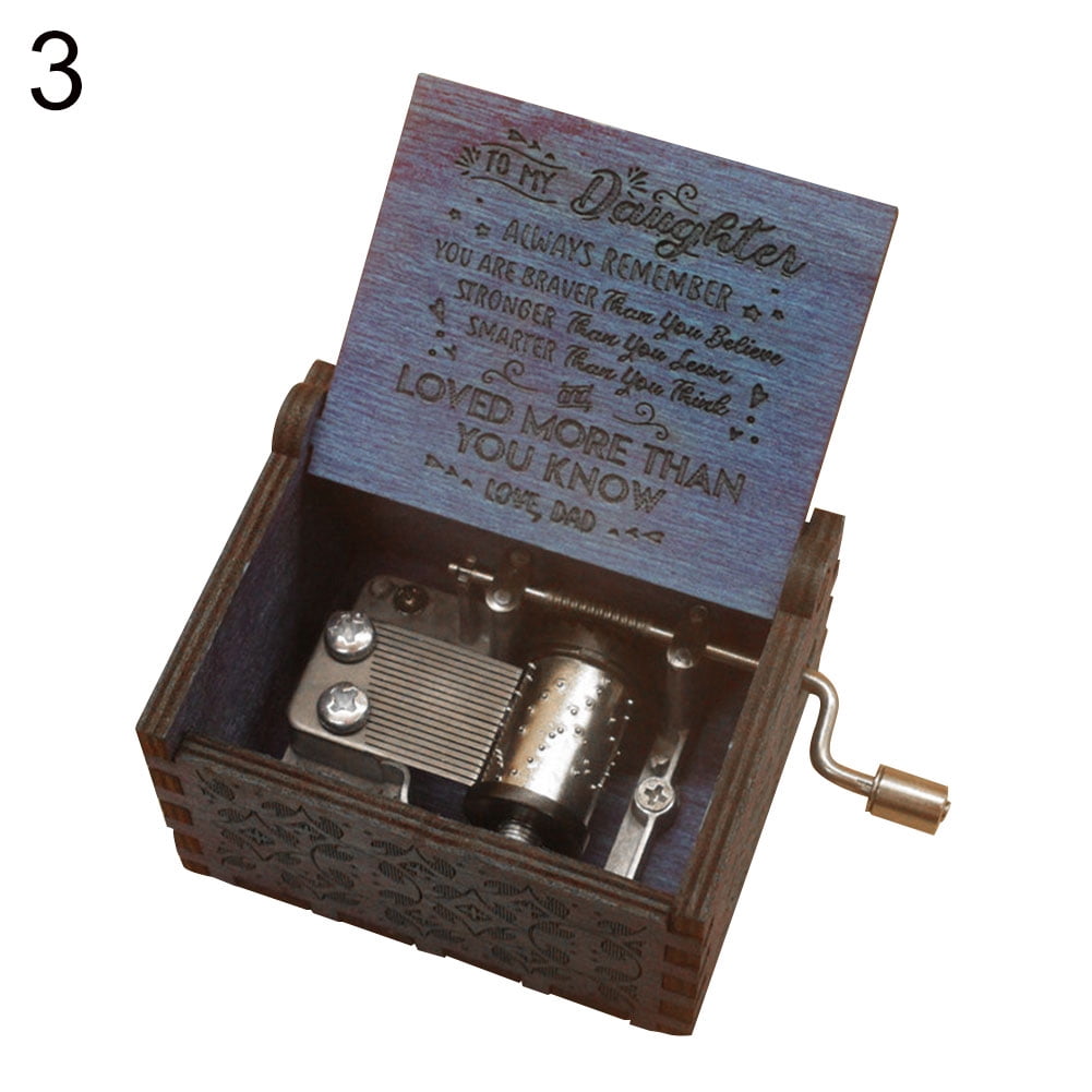 You Are My Sunshine Wood Music Box, Antique Engraved Musical Boxes Case ...