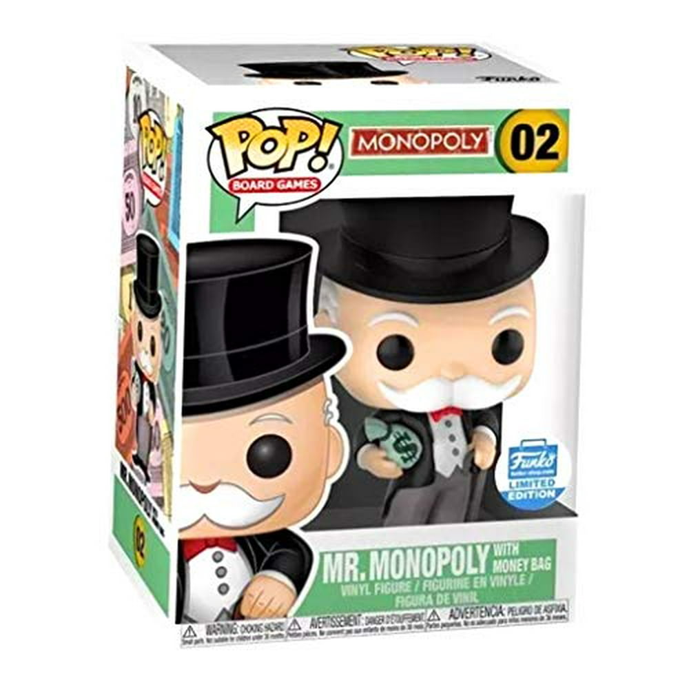 Funko POP 02 Mr Monopoly With Money Bag Exclusive Vinyl Figure ...