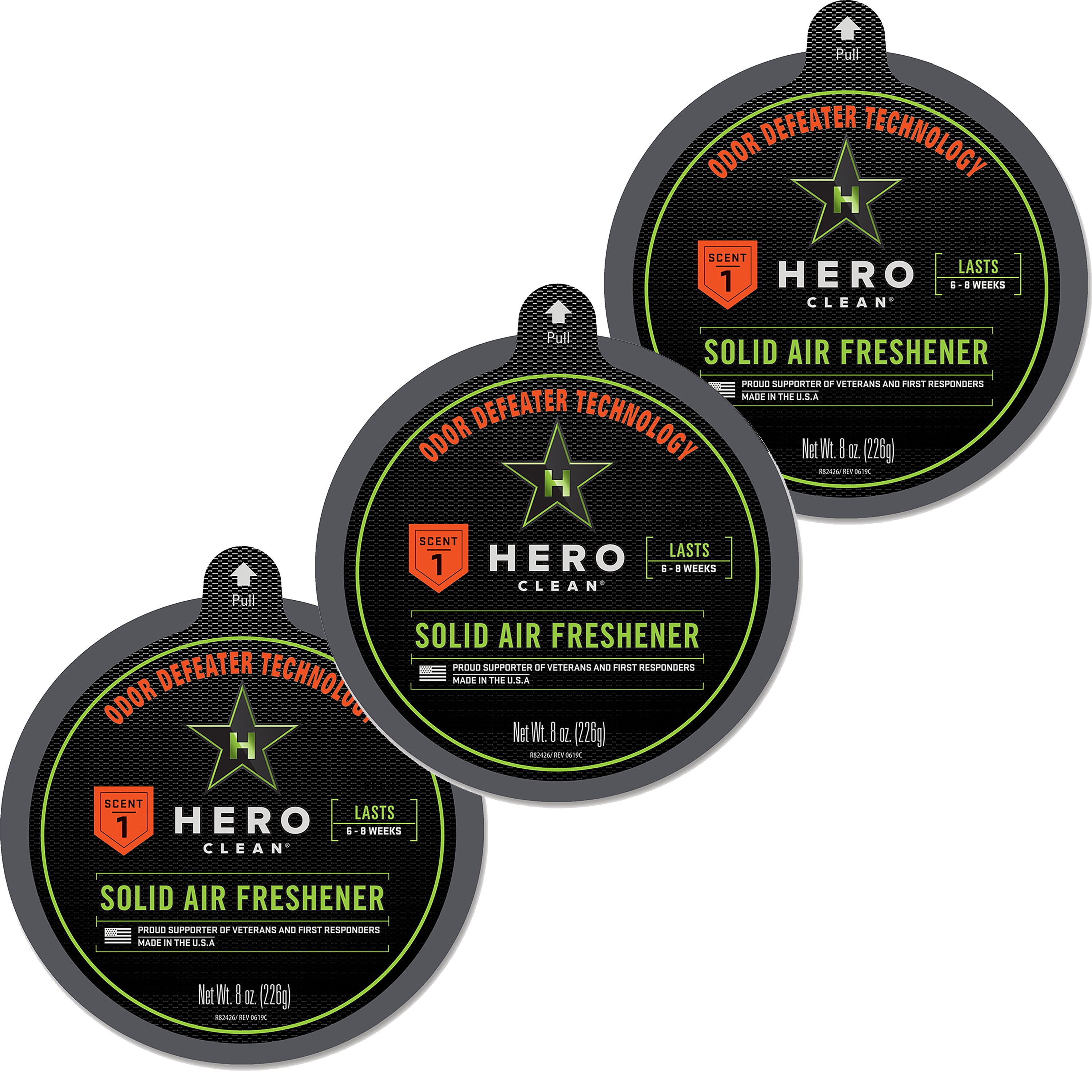 Hero Clean Odor Absorbing Solid Air Freshener, Scent 1, 8-Ounce, Pack ...