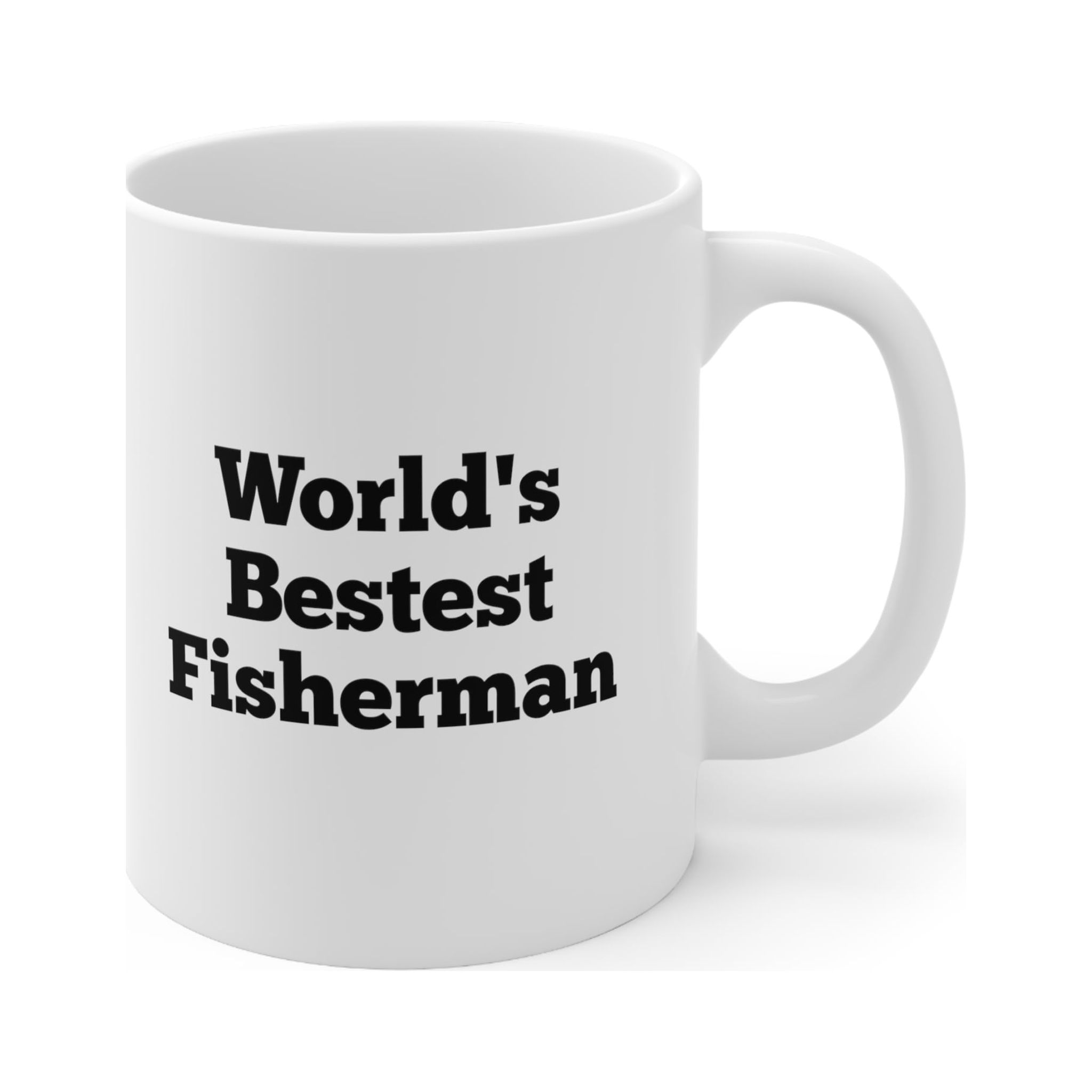 World's Bestest Fisherman, Greatest Fisherman Coffee Mug, Outdoors Gift ...