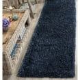 SAFAVIEH Toronto Deasun Solid Polyester Shag Area Rug, Navy, 6' x 9 ...