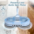 AlfaBot Cordless Electric Mop, Dual Spin Mops for Floor Cleaning, LED ...