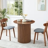 PHOYAL Fluted Small Round Dining Table for 2, 31.5 Inch Circle Dining ...