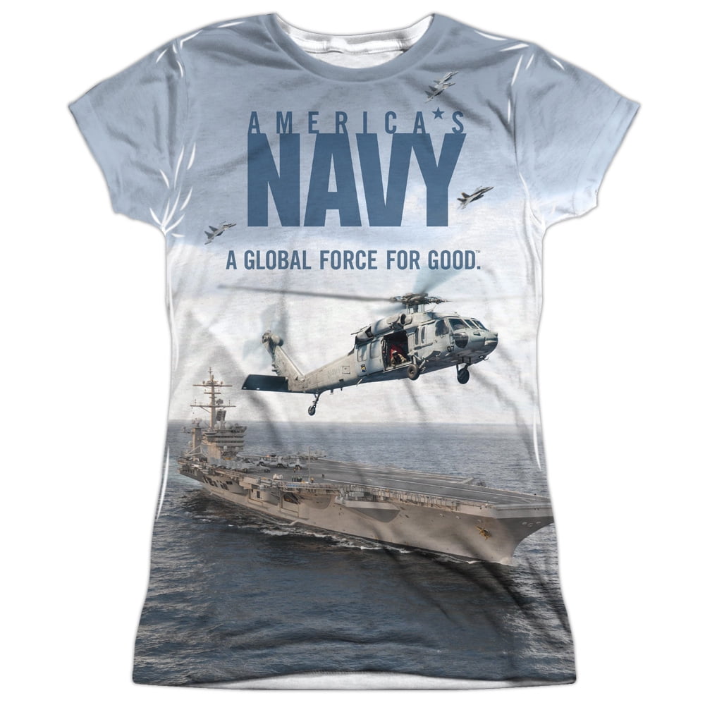 US Navy Over And Under (Front Back Print) Juniors Sublimation Shirt ...