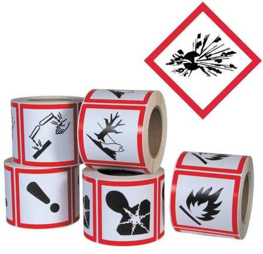 GHS SAFETY GHS1259 Pictogram Label,Exploding Bomb,PK500 - Walmart.com ...