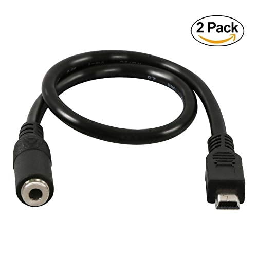 Wpeng (2-Pack) Mini USB Male to 3.5mm Jack Female Audio Cable Cord for ...
