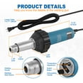 KAYESAMPRA 1600W Hot Air Torch Plastic Welding Gun Pistol Hot Air TPO ...
