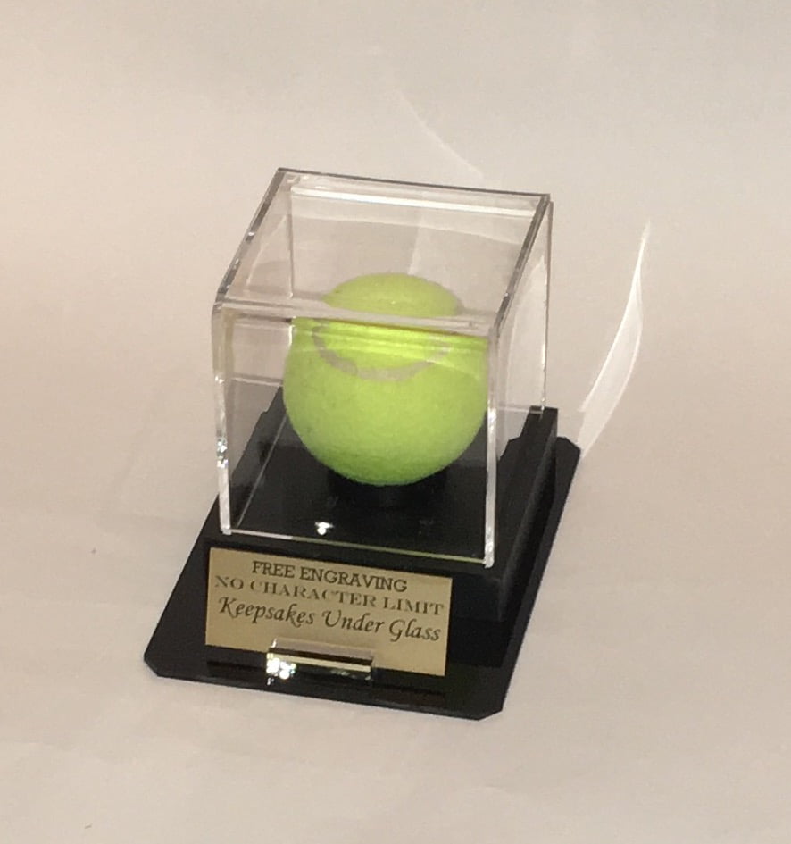 Tennis Ball Personalized Acrylic Display Case - Holder with Octagon ...