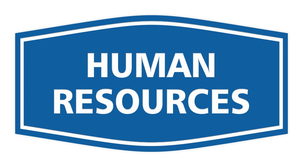 Fancy Human Resources Sign (Blue) - Medium - Walmart.com