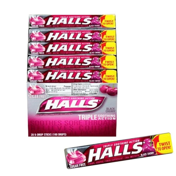 Halls Triple Soothing Action- Black Cherry 629769 (1 Count Pack.Count ...