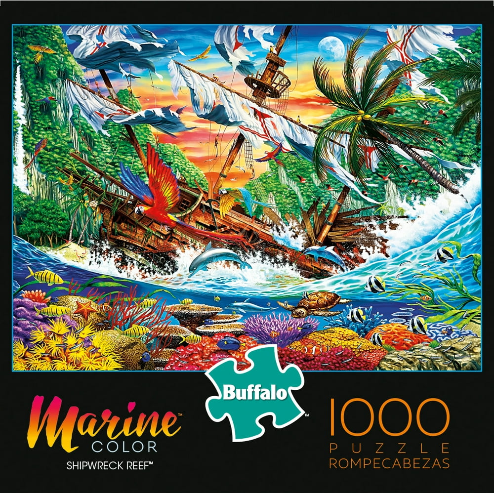 Buffalo Games Marine Color Shipwreck Reef 1000 Piece Jigsaw Puzzle ...
