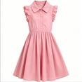 Amzcrzy Summer Dresses for Little Girls 2026 3-15Y Solid Color Peter ...