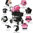Costway Foldable Toddler Stroller 2 in1, Reversible Single, Newborn ...