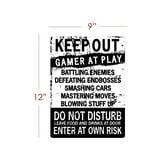 Funny Gamer Decor, 'Keep Out Gamers Only' 12 x 9 Tin Signs, Gaming Do ...