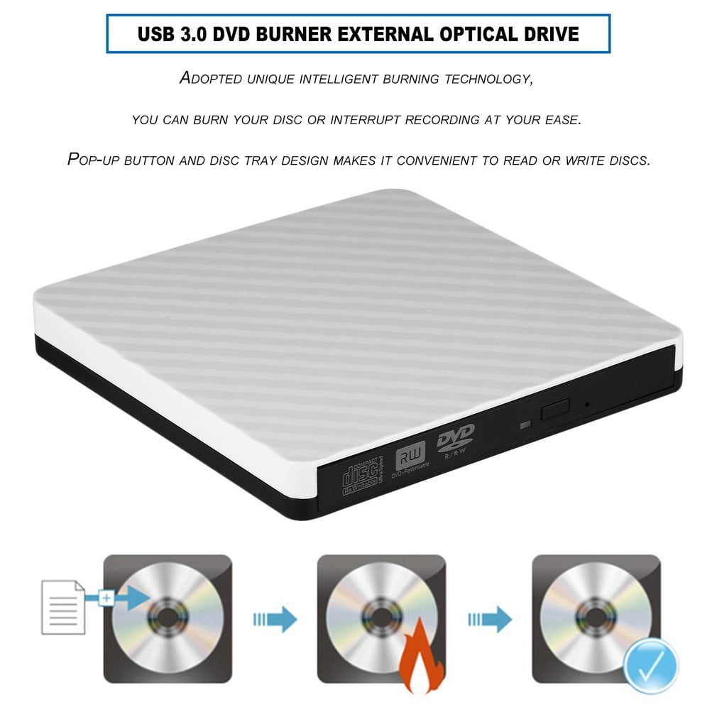 USB 3.0 DVD Burner DVD ROM Player External Optical Drive CD/DVD RW ...