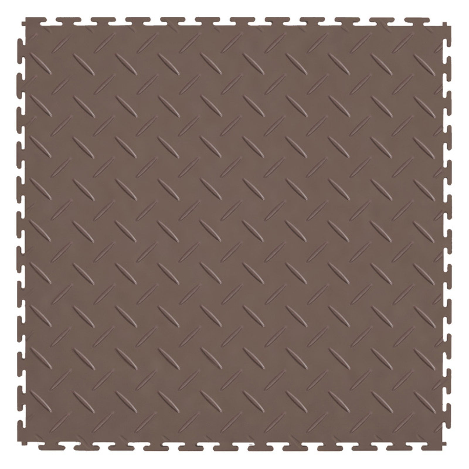 Perfection Floor Tile Diamond Plate PVC Interlocking Tiles - 8 pk ...