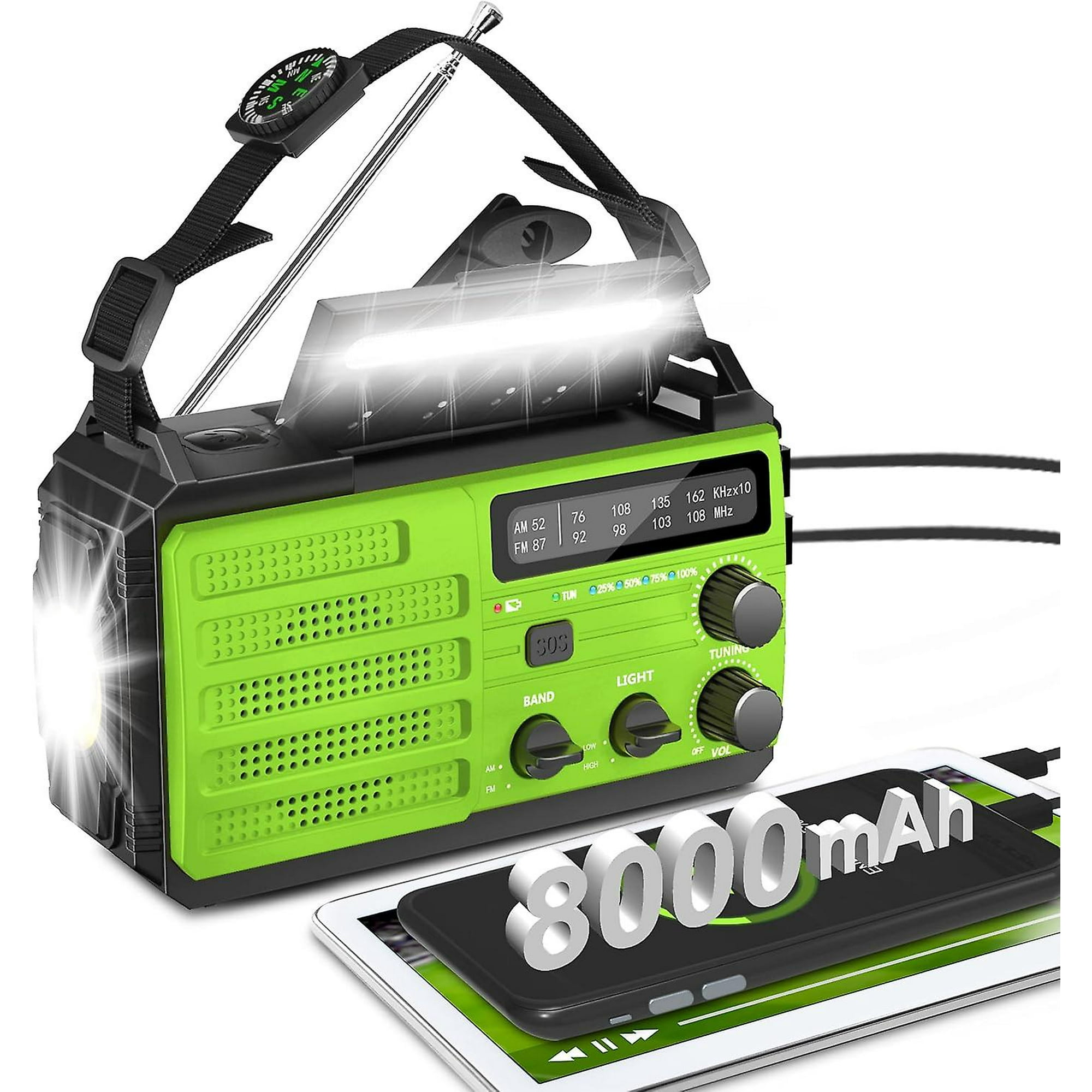Click here for Nicegou Wind Up Radio 8000mah Hand Crank Solar Rad... prices