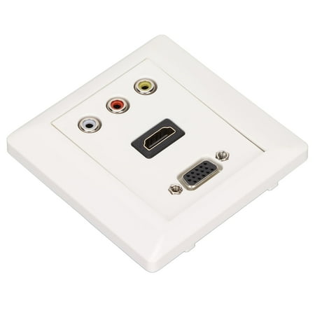 Wall Socket, 3 In 1 HD Multimedia Interface 3RCA VGA Wall Socket 18Gbps ...