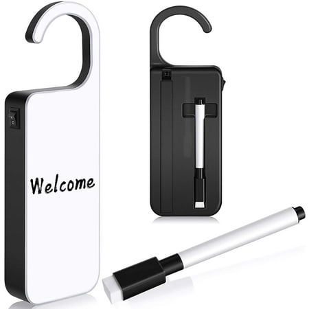 Lighted Message Board Whiteboard Doorknob with Erasable Whiteboard Pen ...