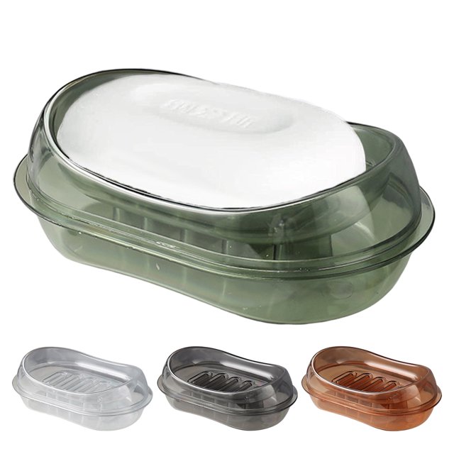 Soap Holder for Shower, Double Layers Drainage Soap Dishes, Self ...