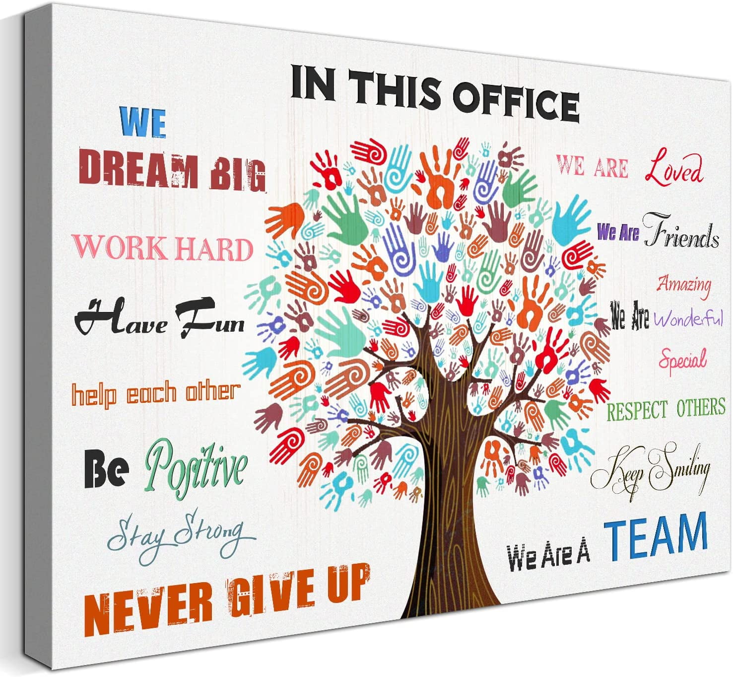 Positive Wall Art for Office Affirmations Quotes Wall Décor Abstract ...