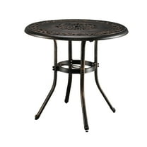 BaytoCare All-Weather 40-Inch Rectangular Outdoor Dining Table - Black ...