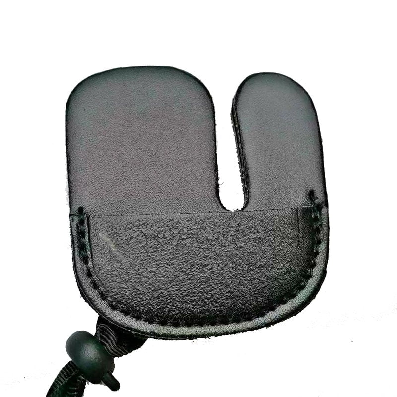 TiooDre Archery Finger Guard Black Cow Skin Leather Archery Finger ...