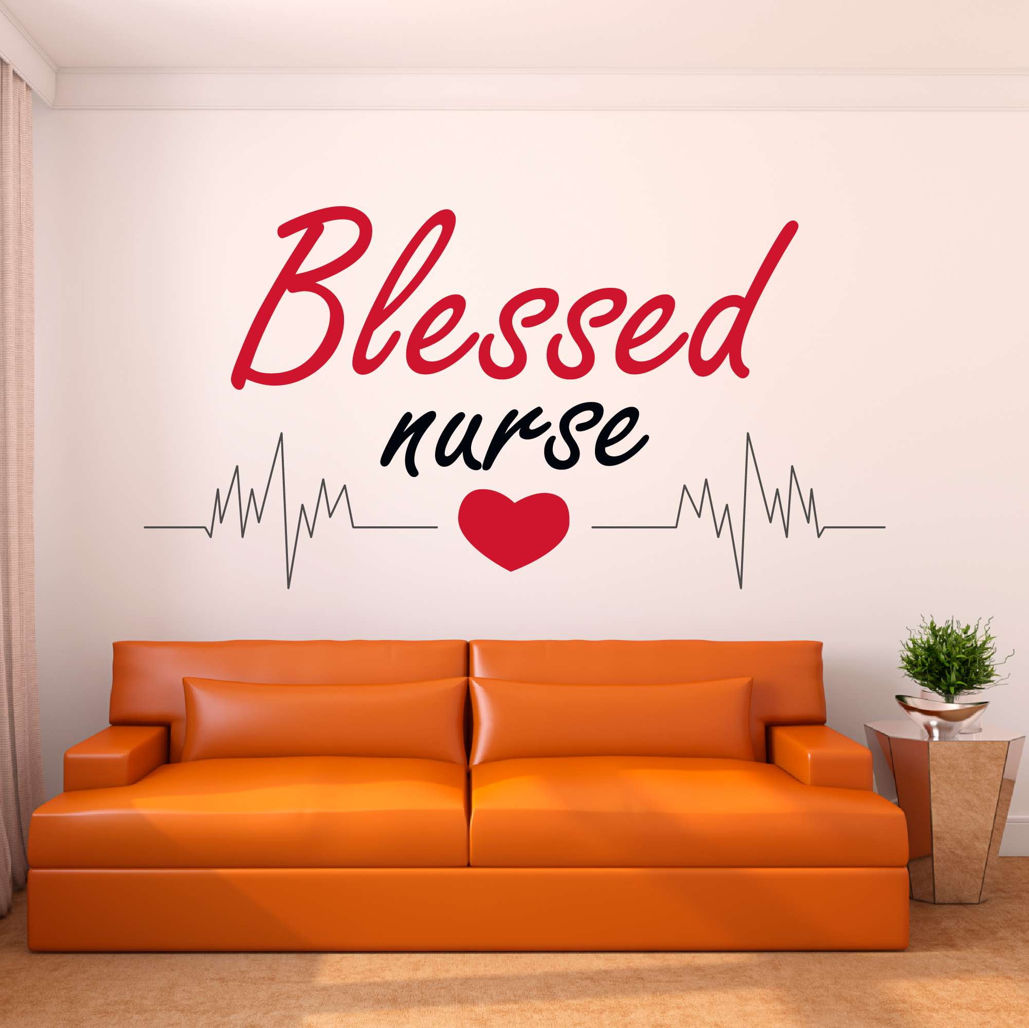 Girls Blessed Nurse Cute Girly Wall Decal Decoration Nurses God's ...